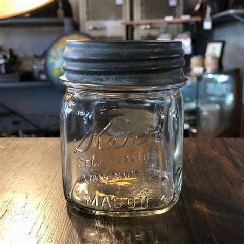 Vintage Kerr Mason Jar カー メイソンジャー ガラス瓶 アメリカ Rust Leather