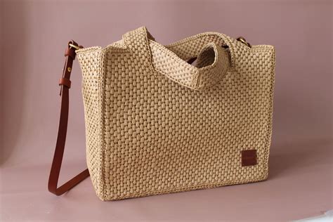Large Raffia Tote Bag Straw Tote Bag Casual Tote Bag Large