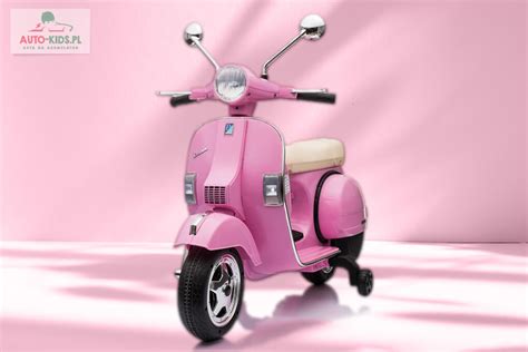 Skuter dla dzieci vespa xp premium x w v ah mp koła eva różowy na akumulator Auto Kids