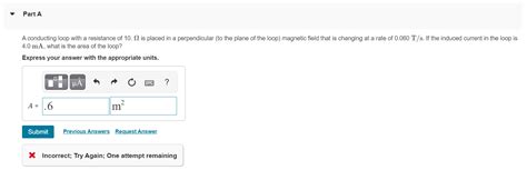 solved part a a conducting loop with a resistance of 10 n2