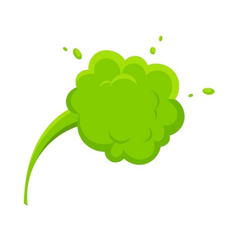 Premium Vector Smelling Green Cartoon Smoke Or Fart Clouds Flat Style