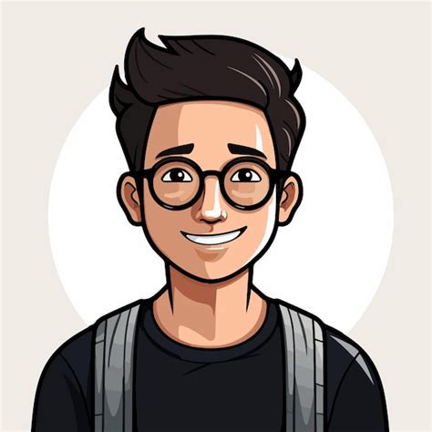 Premium Vector Geek Boy Vector Illustration