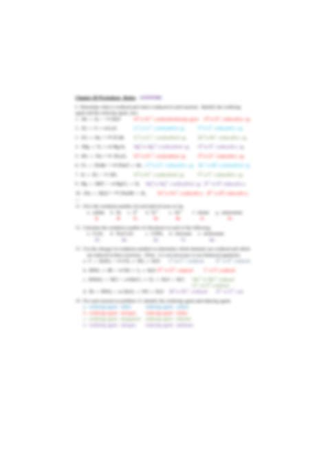 Solution Chapter 20 Redox Worksheet Exploring Oxidation Reduction