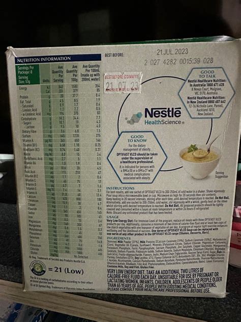 Nestle Optifast Soup 嘢食 And 嘢飲 其他食物及飲料 Carousell