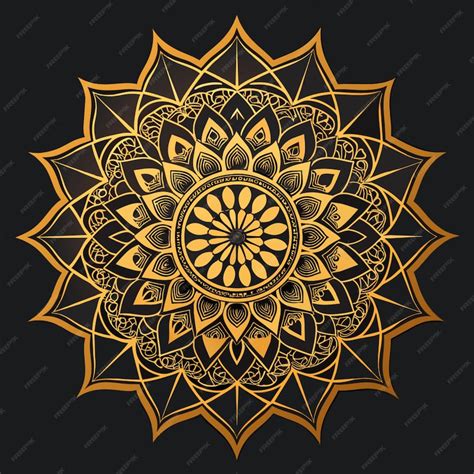 Premium Vector Luxury Golden Ornamental Mandala Effect Design