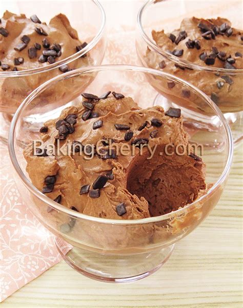 2 Ingredient Chocolate Mousse No Cream No Eggs Baking Cherry