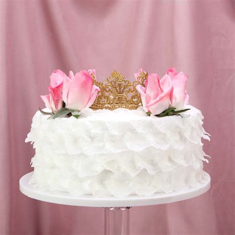 Gold Metal Princess Crown Cake Topper Efavormart