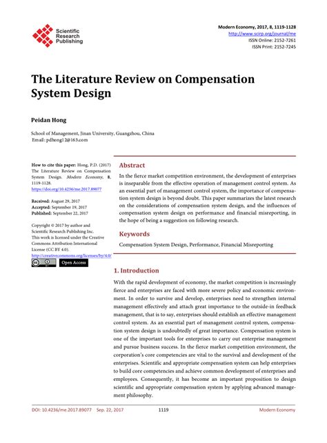 Pdf The Literature Review On Compensation System Design