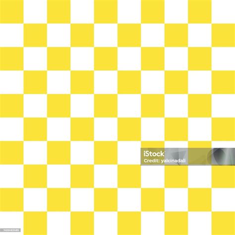 노란색 체크 무늬 원활한 기하학적 패턴 사각형 템플릿 흰색 배경 벡터 일러스트레이션 0명에 대한 스톡 벡터 아트 및 기타 이미지 Istock
