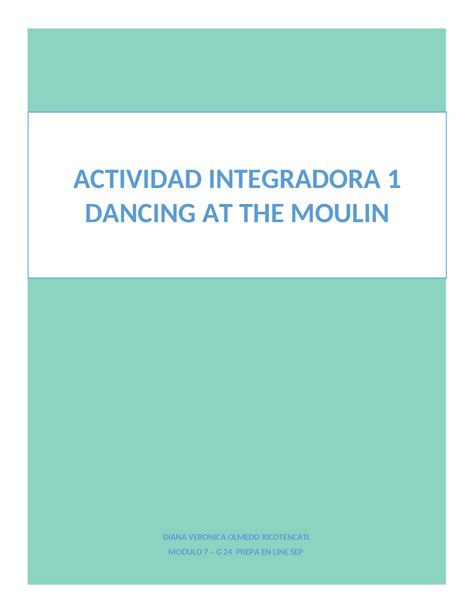 Actividad Integradora 1 Modulo 7 Apuntes De Historia Docsity
