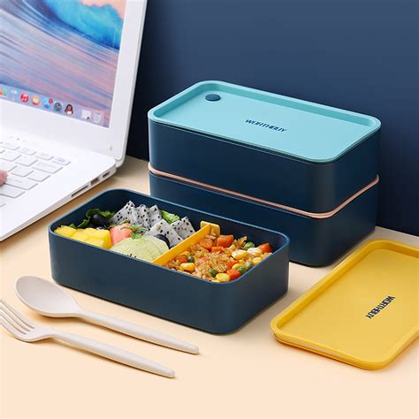微波炉可用加热分装饭盒便当盒上班族带饭保鲜盒水果盒便携外出 虎窝淘