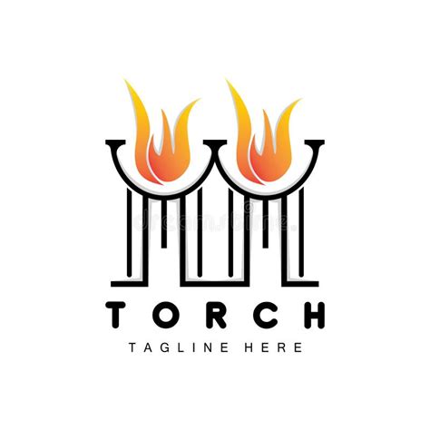 Torch Logo Fire Design Letter Logo Product Brand Icon Stock Vector Illustration Of Icon