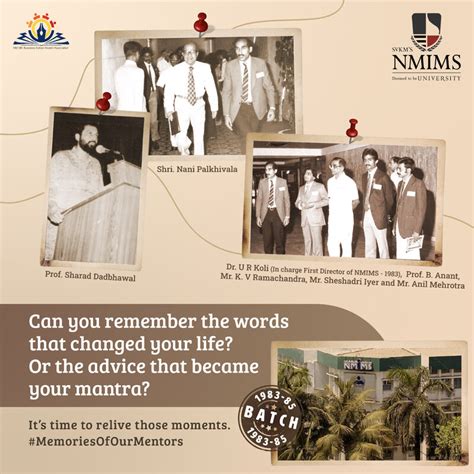 Life Career Guidance Batch Lives Nmims1983 Memoriesofourmentors Celebrateyourmentors