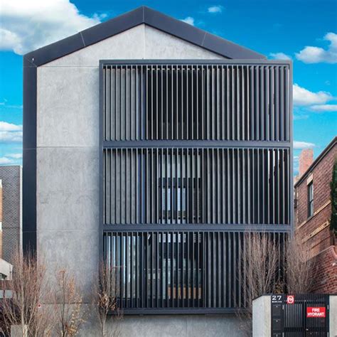 Powder Coated Aluminum Aerofoil Profile Louver Protective Glass Windows