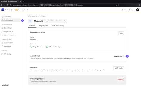 admin portal scalekit docs