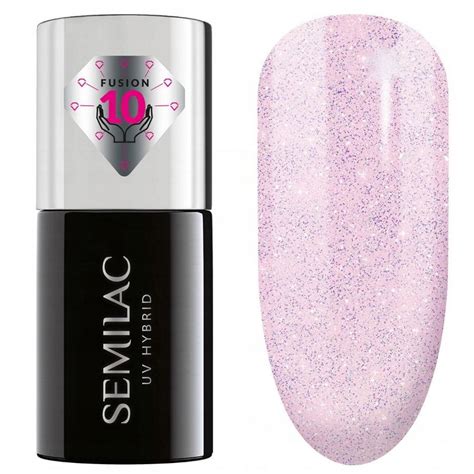 Semilac Extend Care W Glitter Delicate Pink Ml Hybrydowy Lakier Kolorowy Baza Top