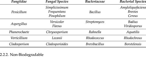 Bacterial And Fungal Strains Linked To Polyethylene Biodegradation 48