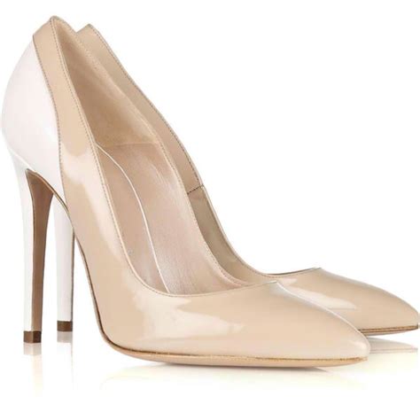 These Nude Versace Pumps Are Pretty Incredible Pointy Toe Pumps Pumps Patent Leather Pumps