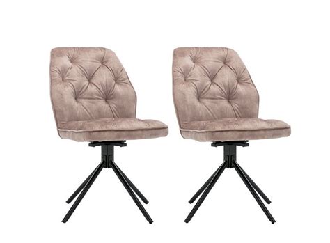Byliving Esszimmerstuhl Amira 2er Set 360° Drehbare Sitzschale