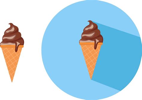 Ice Cream In A Cone Illustration Vector On White Background 13756758