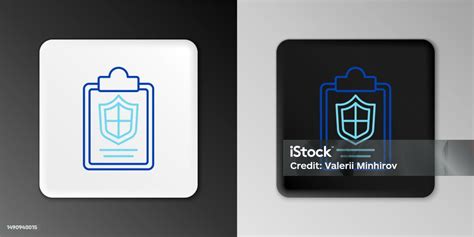 회색 배경에 격리 된 방패 아이콘이있는 줄 문서 보험 개념 보안 안전 보호 개념을 보호합니다 다채로운 개요 개념 벡터 개념에