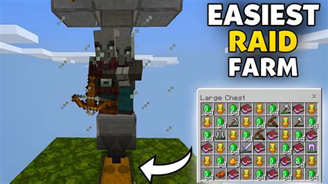 Easiest 120 Raid Farm In Minecraft Bedrock Pe Unlimited Loot