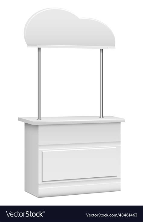 Promo Stall Mockup Business Presentation White Vector Image