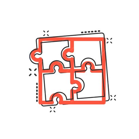 Premium Vector Puzzle Compatible Icon In Comic Style Jigsaw Agreement
