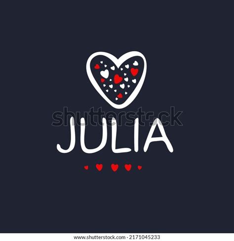 Vektor Stok Julia Calligraphy Female Name Vector Illustration Tanpa Royalti 2171045233