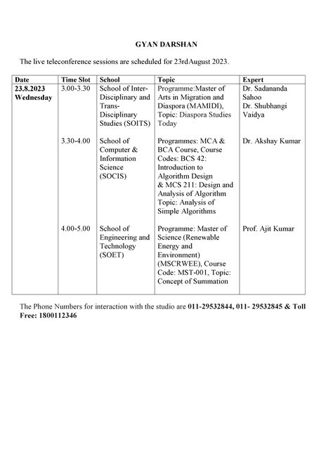 Ignou Rc Srinagar News And Events Latest Live Gyan Darshan Schedules