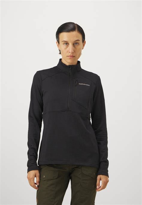 Peak Performance Trail Polartec Half Zip Fleecegenser Black Svart