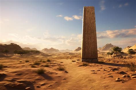 Premium Photo An Ancient Egyptian Obelisk Adorned With Hieroglyp
