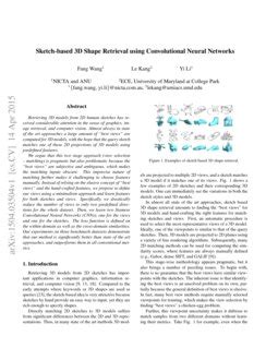 Sketch Based D Shape Retrieval Using Convolutional Neural Networks Deepai
