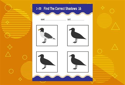 Vind De Juiste Schaduw Onderwijs Ontwikkelen Werkblad Matching Game