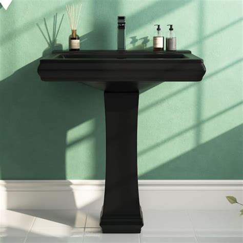 Deervalley 24 In W X 19 In D Bathroom Pedestal Sink In White Vitreous