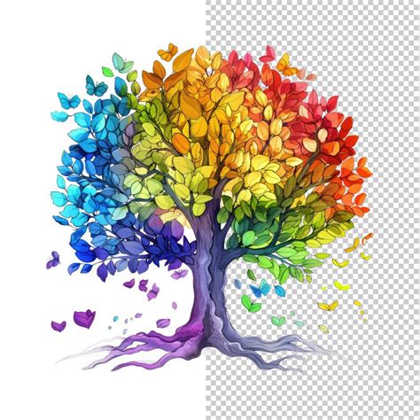 Unity Tree Of Diversity Clipart LGBTQ Community Gay Lesbian Bisexual Transgender Etc