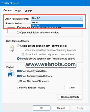 How To Change Default Opening Folder In File Explorer And Finder Webnots