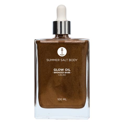 Summer Salt Body Bronzed Babe Cacao Shimmer Sparkle Body Glow Oil Light Weight Non Sticky