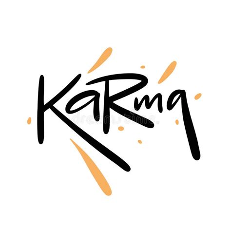 Letras Exhaustas Del Vector De La Mano De Las Karmas Estilo De La