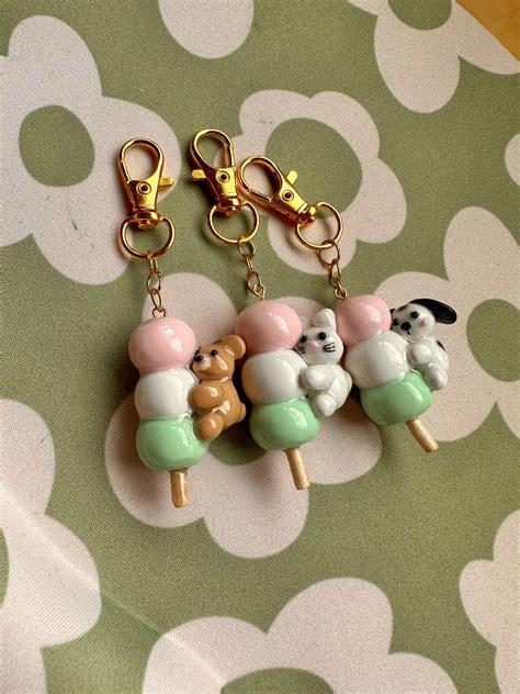 Dango Stick Keychain Japanese Charm Cute Backpack Accessory Etsy In
