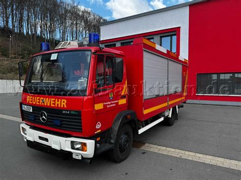 Zoll Auktion Mercedes Benz F ehemaliger Gerätewagen Gefahrgut Feuerwehr ID