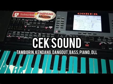 CEK SOUND Tamborin Kendang Dangdut Bass Piano Dll YouTube