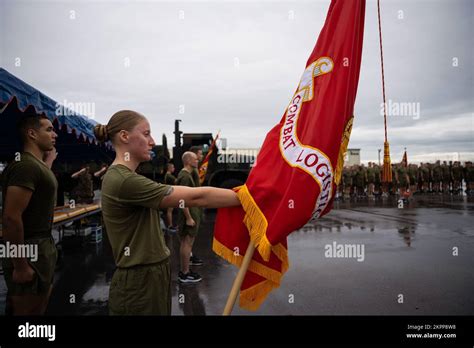 U S Marine Coprs Sgt Megan Smith A Regimental Color Sergeant With Combat Logistics Regiment
