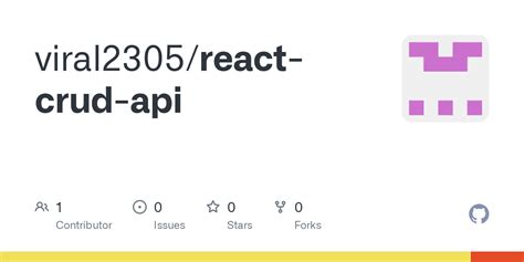 GitHub Viral2305 React Crud Api