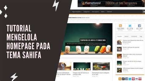 Tutorial Mengelola Homepage Tema Sahifa YouTube
