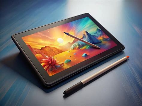 A Tablet On Which You Draw With A Stylus Premium Ai Generated Image