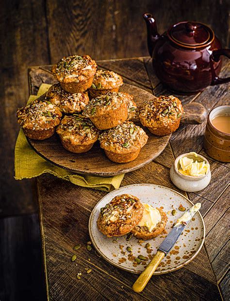 Marmite Cheddar And Crunchy Seed Muffins Recipe Sainsbury`s Magazine