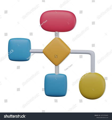 3d Flowchart Icon Illustration Render Stock Illustration 2253705441