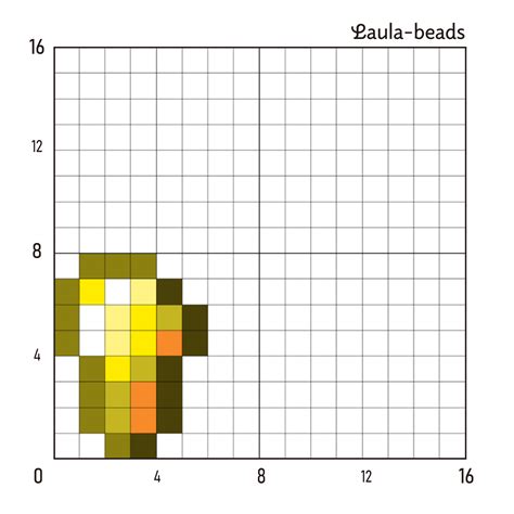 マイクラアイテム ドット絵 】 金塊 《 アイロンビーズ クロスステッチ 図案 》 Laula Beads