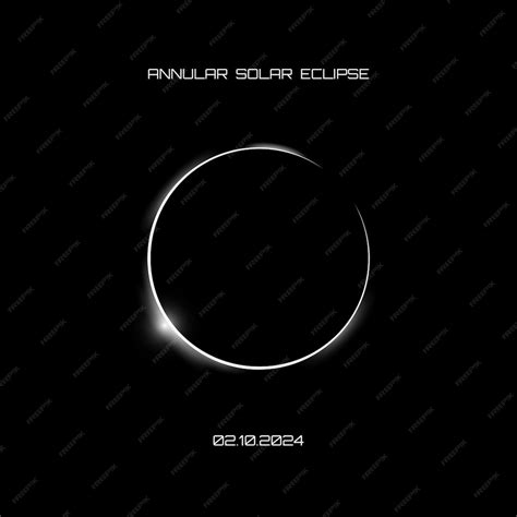 Premium Vector An Annular Solar Eclipse Is Expected In 2024 The Moon Will Cover The Sun